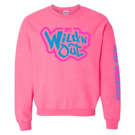 Wild N Out Neon Pink Old School Adulte Sweat à Col Ras Du Cou Paramount Shop