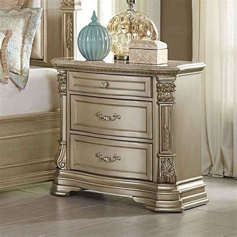Antoinetta Queen Bed In Gold And Silver 1stopbedrooms Wooden