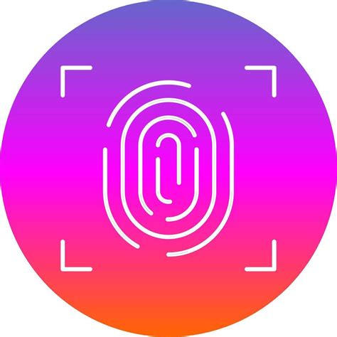 Fingerprint Glyph Gradient Circle Icon 38769679 Vector Art At Vecteezy