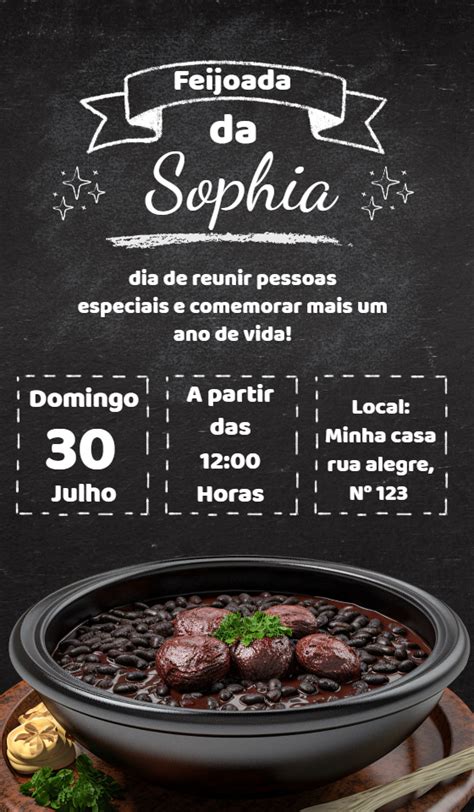 Convite De Aniversario Feijoada Feijoada Convite Feij