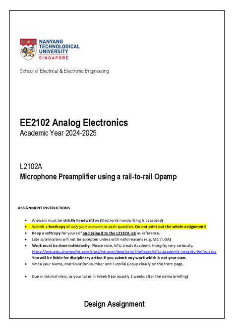L2102a Ay24 25 Design Assignment Temp School Of Electrical