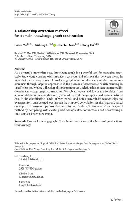 Pdf A Relationship Extraction Method For Domain Knowledge Graph Construction