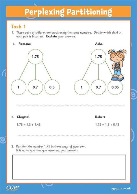 Decimals — Perplexing Partitioning Problems Stretch Year 4 Cgp Plus