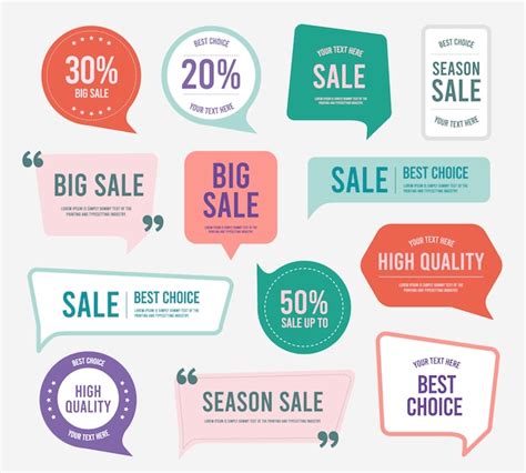 라벨 리본 배너의 평면 디자인 프리미엄 벡터