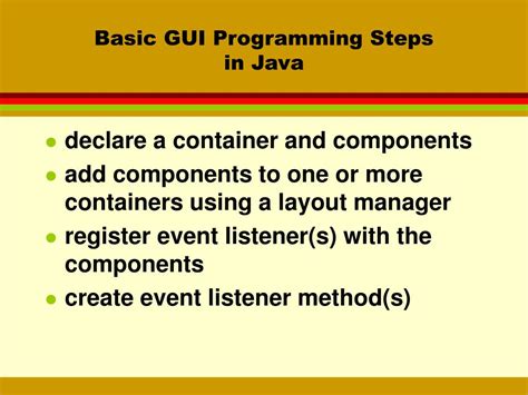 PPT GUI Programming In Java PowerPoint Presentation Free Download ID 1294154