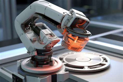 Generative Ai On Theme Of Beautiful Robot Inserts Microchip For Design Natural Abstract