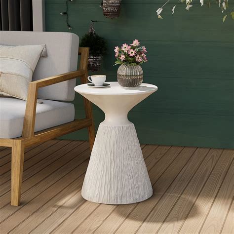 Cosiest Outdoor Side Table Mushroom Shaped Mgo Accent