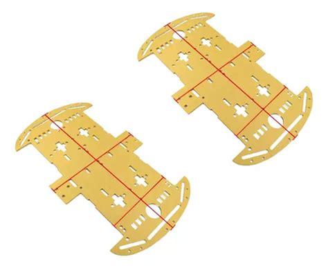 2pzs Chasis De Acrilico Para Carro Robot 4wd Arduino Mercadolibre