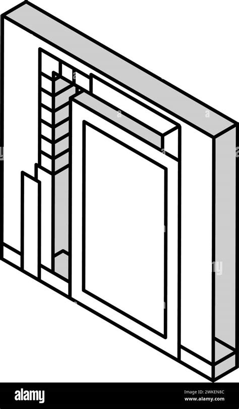 Door Installation Isometric Icon Vector Illustration Stock Vector Image