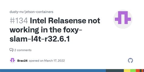 Intel Relasense Not Working In The Foxy Slam L T R Issue Dusty Nv Jetson