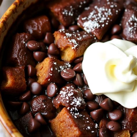Chocolate Coffee Bread Pudding Recipe Cookaifood
