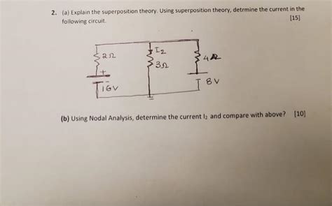 Solved 2 A Explain The Superposition Theory Using
