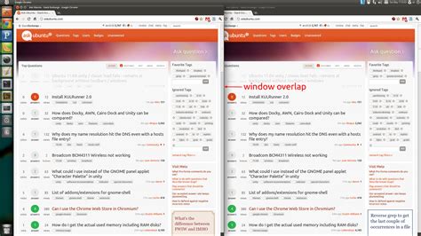 How Can I Open Two Half Screen Windows In A Row Without Overlapping Ask Ubuntu