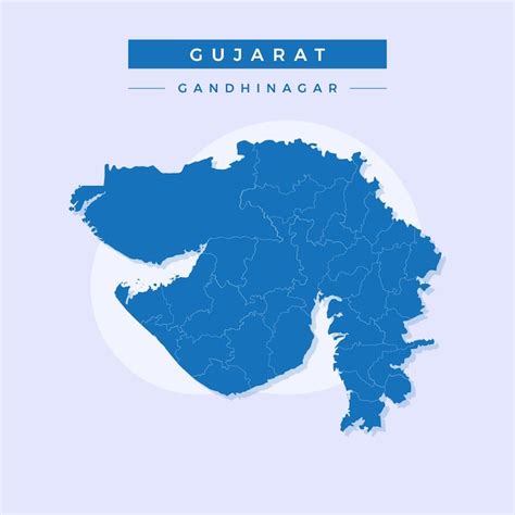 Premium Vector National Map Of Gujarat Gujarat Map Vector Illustration Vector Of Gujarat Map