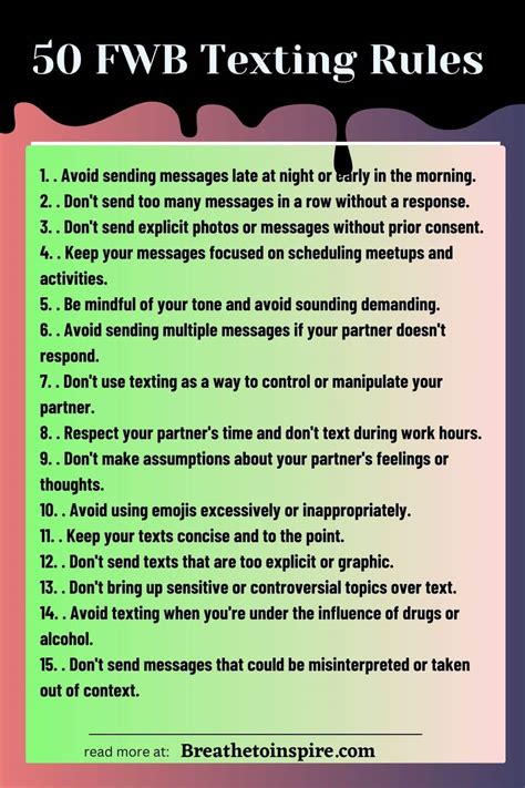 50 FWB Texting Rules With Examples Tips Questions To Ask While