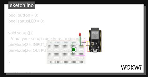 Project 17 Menyalakan Lampu Dengan Tombol Push Button Wokwi Esp32