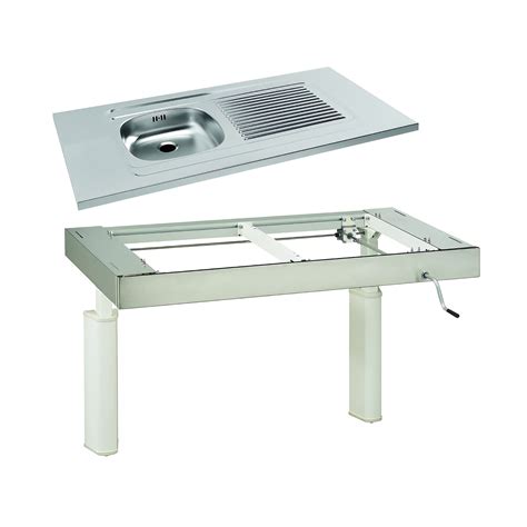 Fregadero Pmr 120x60 En Consola Altura Regulable Con Fregadero Inox