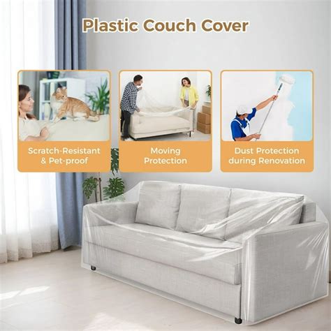 Living Room Clear Plastic Furniture Covers