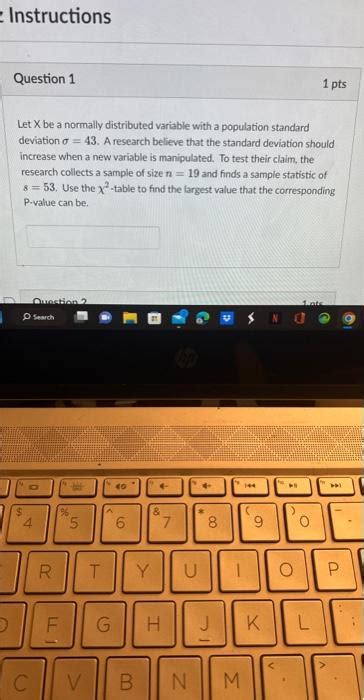 Solved Let X Be A Normally Distributed Variable With A