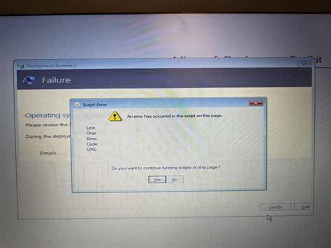 errors during wizard and post install r mdt