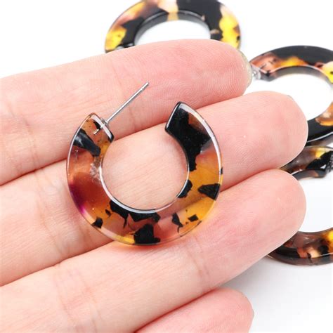 Tortoise Shell Stud Earringacetate Acrylic Earring Stud Post Earring C
