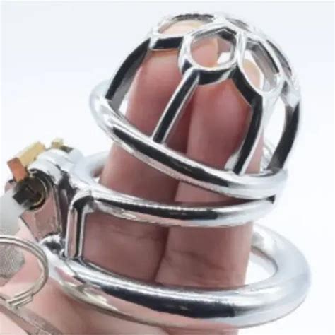 Stainless Steel Chastity Cage Sexual Stimulation Couple Sex Lock