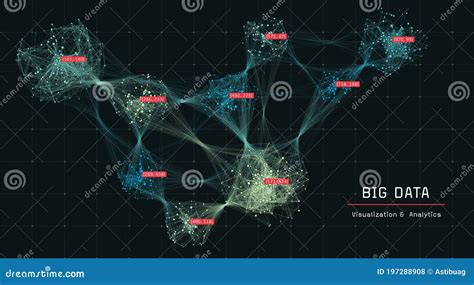 Abstract Big Data Visualization Cloud Computing Concept Creative Technology Background Stock