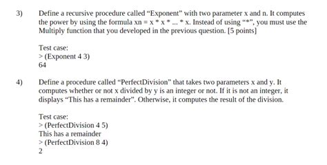 Programming Exercise Submission Required Points Chegg Com