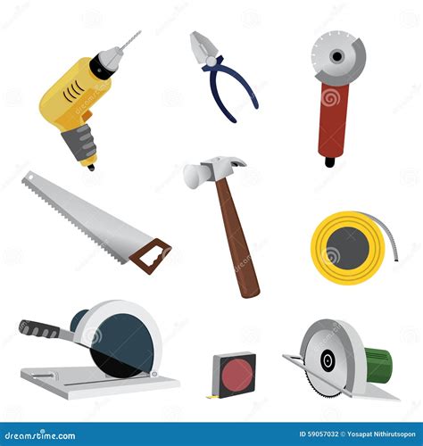 Hardware Tools Stock Illustration Illustration Of Measure 59057032