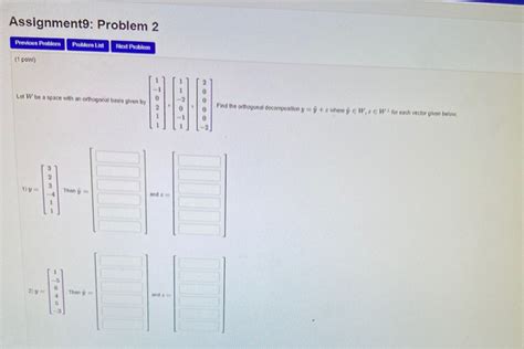 solved assignment9 problem 2 previous problem problem list