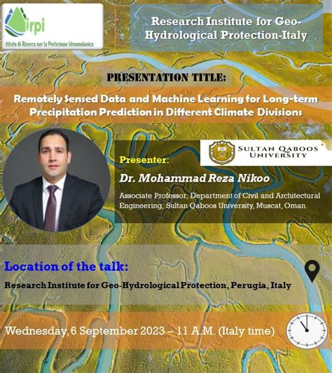 Mohammad Reza Nikoo On Linkedin I Am Honored To Have A Talk About Remotely Sensed Data And