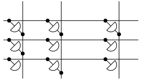 logic typeset simplified rom circuit diagram using tikz tex latex