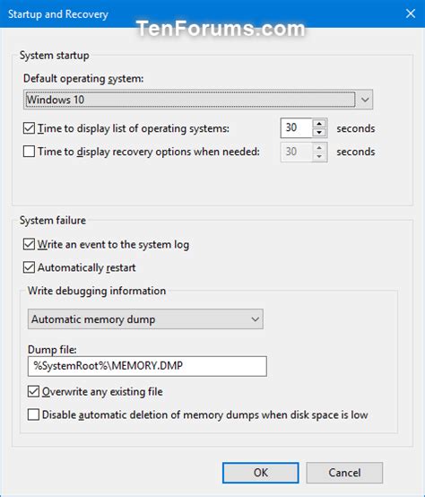Configure Windows 10 To Create Minidump On Bsod Page 2 Tutorials