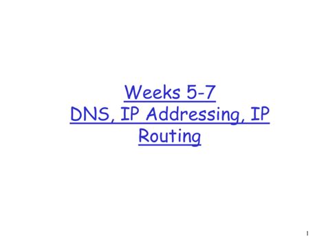 DNS TCP IP Fundamentals IP Addressing Network Address