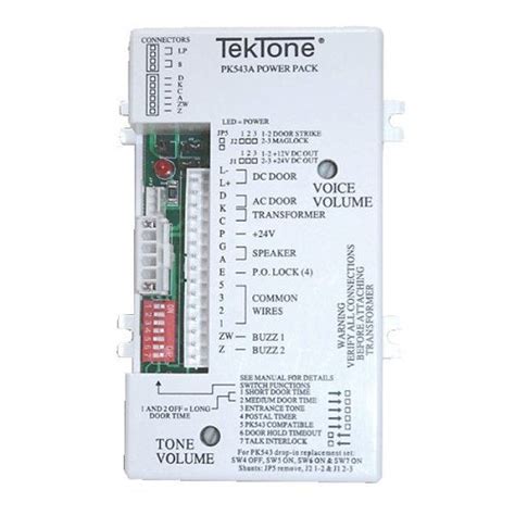 Tektone Pk543a Apartment Intercom Amplifier For 5 4 Wire Remote Stat Silarius
