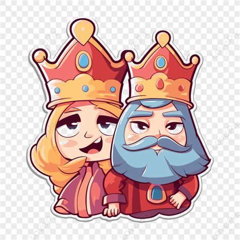 왕과 여왕 스티커 클립 아트 벡터상표 Png 일러스트 무료 다운로드 Lovepik