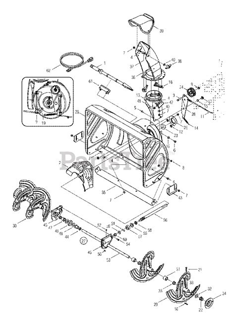 Troy-Bilt 5524 (31AS6BN2711) - Troy-Bilt Storm 24" Snow Thrower (2005) General Assembly Parts ...