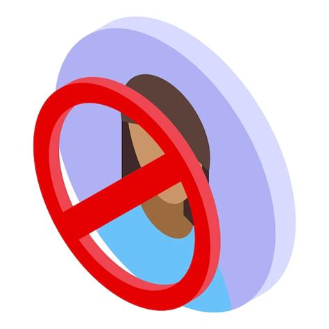 premium vector delete user female icon isometric of delete user