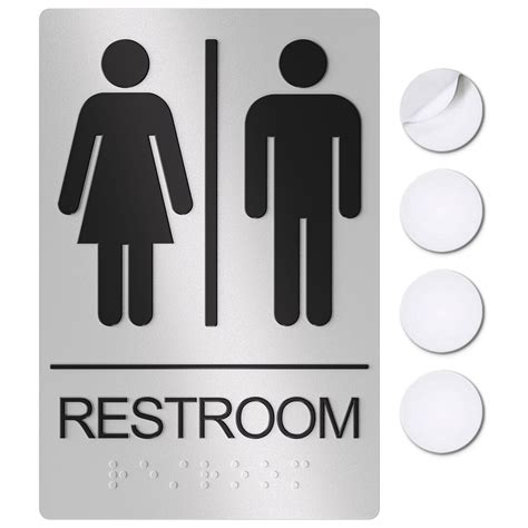 Restroom Signs For Business For Men And Women 9 By 6 Ada