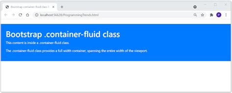 Bootstrap Container Fluid Class Programming Trends