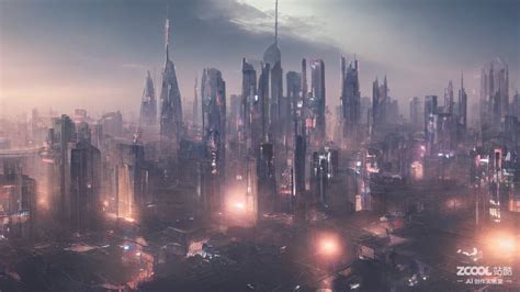 Ai创作实验室未来城市，曙光，科技，执笔者1 站酷zcool