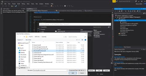 Load A Custom Assembly In Sql Server Integration Services Ssis Script Task That Is Not Or