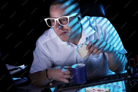 Free Photo Nerd Surfing Internet At Night Time