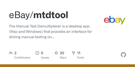 GitHub EBay Mtdtool The Manual Test Demultiplexer Is A Desktop App Mac And Windows That