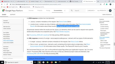 Android Google Places API Returning Only Results Stack Overflow