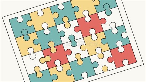 Puzzle Pieces Interconnected Problemsolving Concept Vector Design Generative Ai Stock