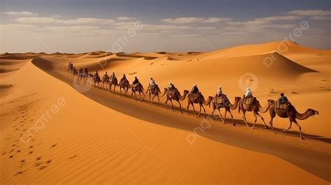 사하라 사막을 가로질러 여행하는 낙타 라인 사하라 사막에서 낙타 기차 고화질 사진 사진 하늘 배경 일러스트 및 사진 무료 다운로드 Pngtree