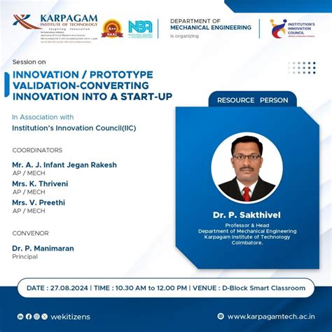 karpagam institute of technology on linkedin innovation
