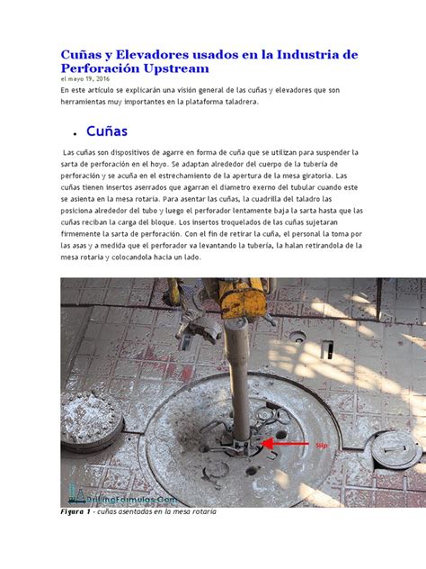 Cuñas Y Elevadores En Perforación Pdf Ascensor Naturaleza