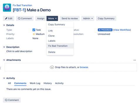 Fix Bad Transition For Jira Issue Version History Atlassian Marketplace